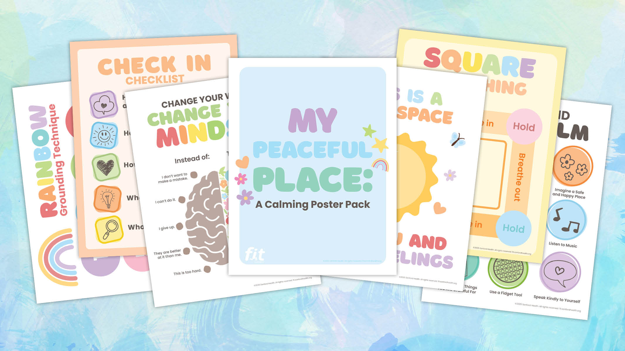 My Peaceful Place: A Calming Poster Pack for Kids | Sanford Fit