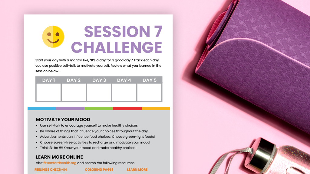 fitClub Session 7 Challenge Printable | Sanford Fit