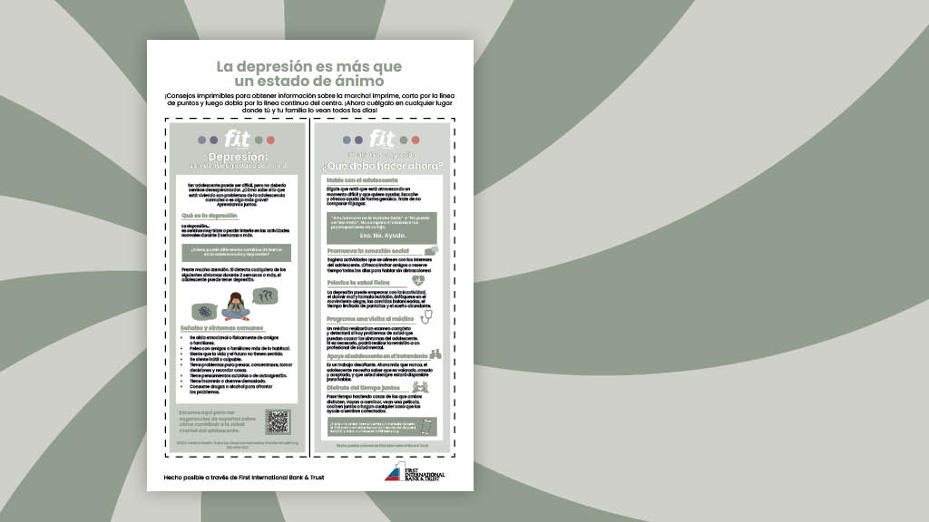 Cheat Sheet for Parents and Caregivers- Understanding Teen Depression ...