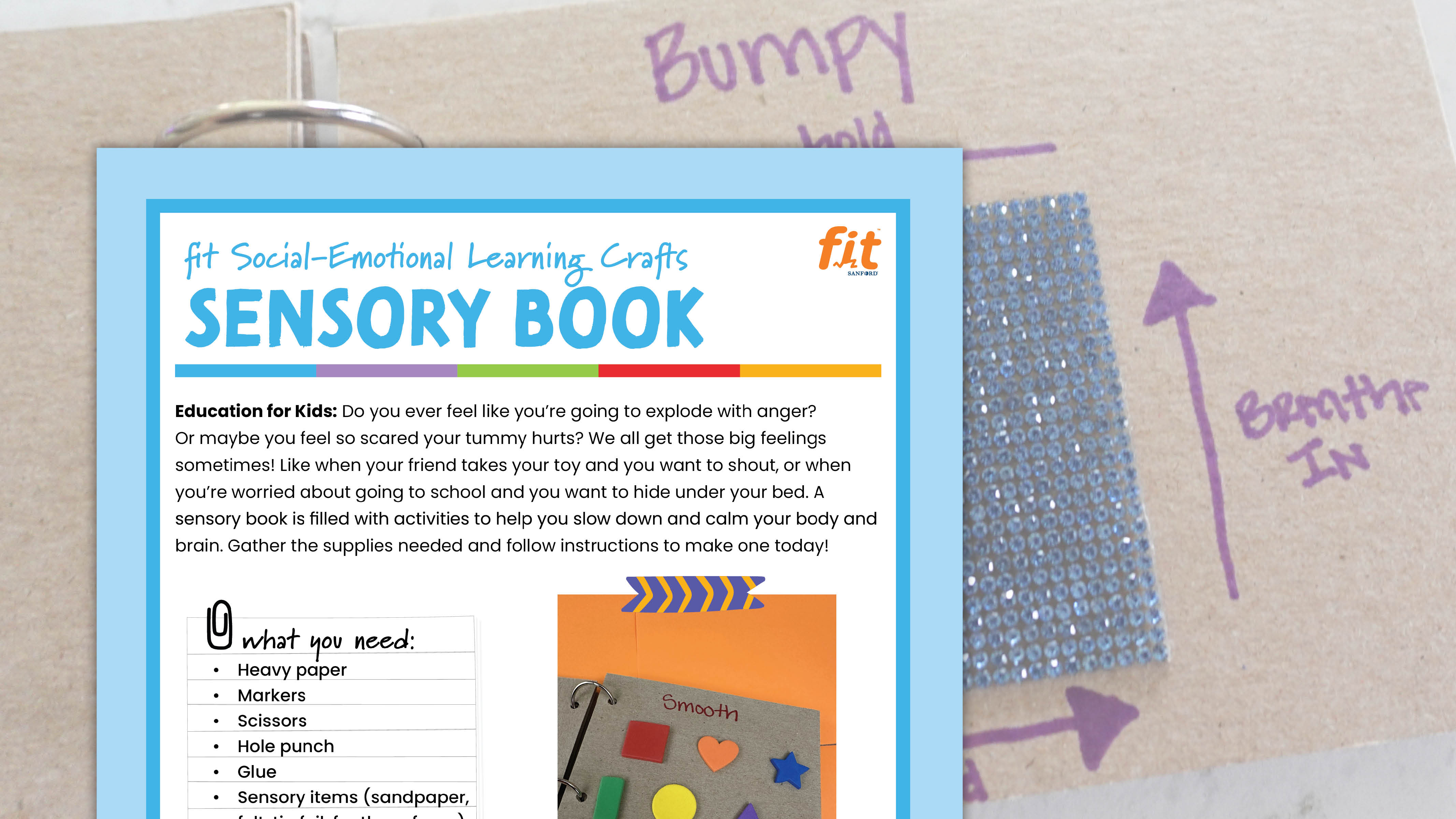 Social Emotional Learning Art Projects: Sensory Book | Sanford Fit
