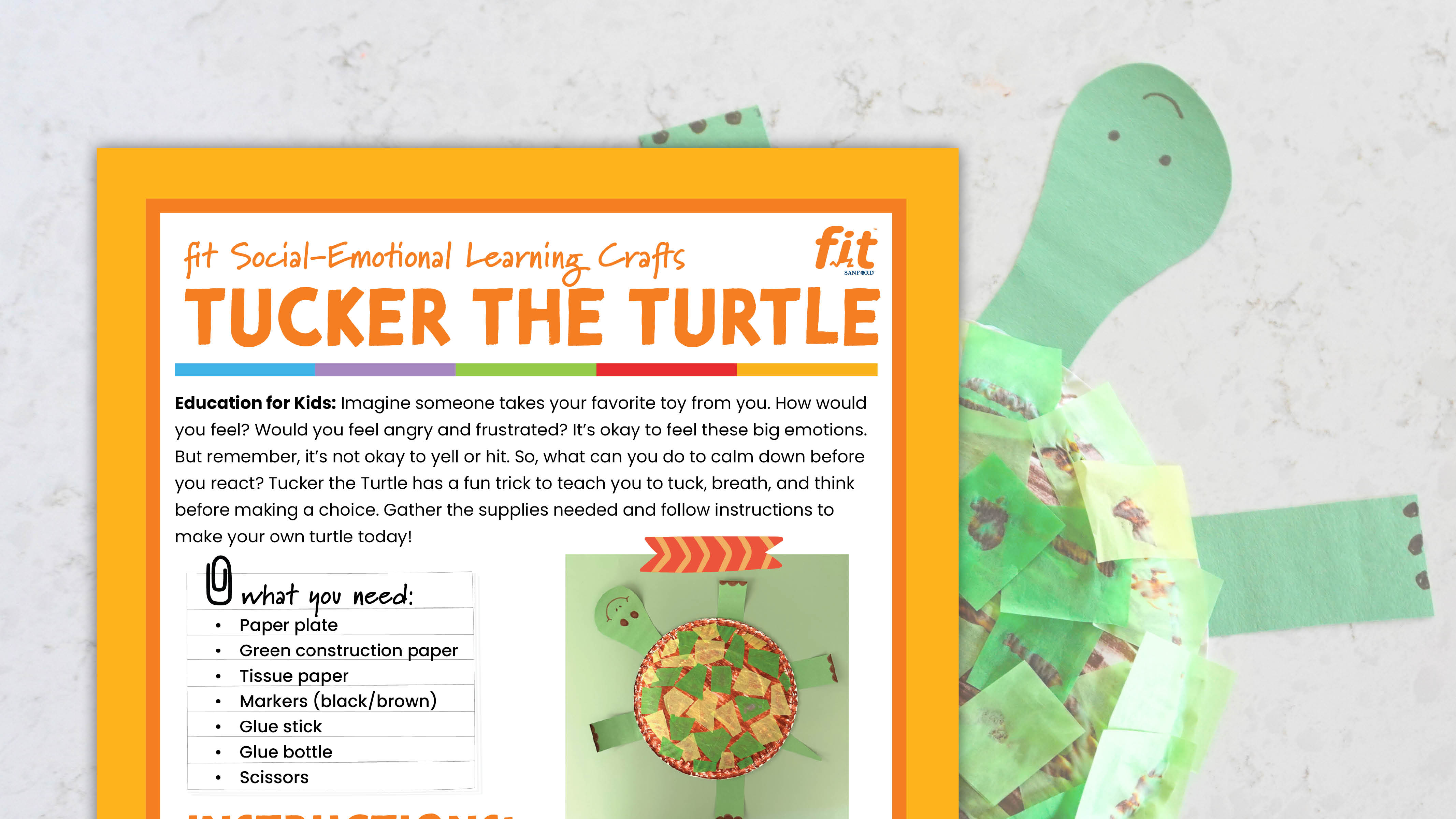 Social Emotional Learning Art Projects: Tucker the Turtle | Sanford Fit