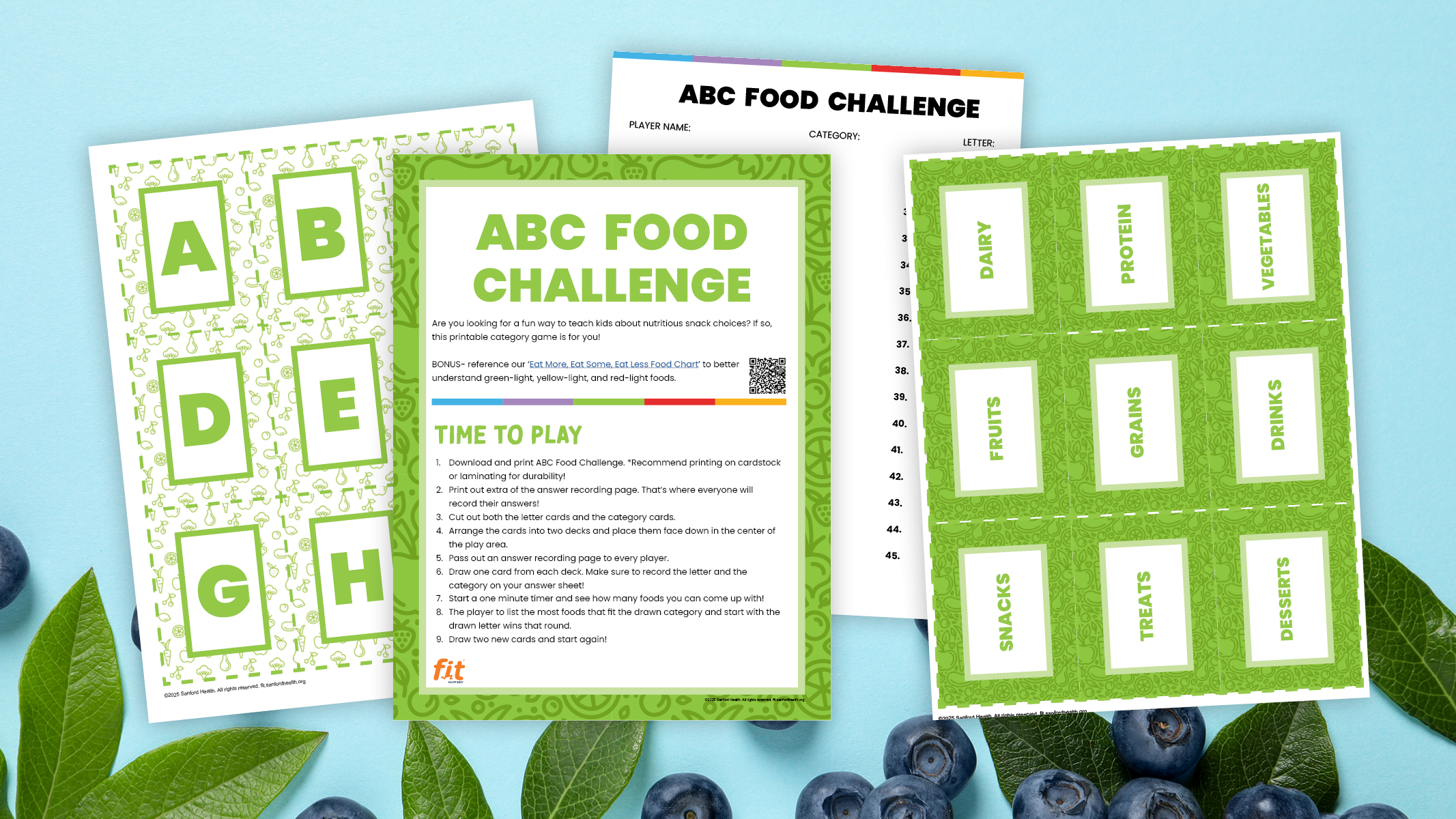 ABC Food Challenge | Sanford Fit