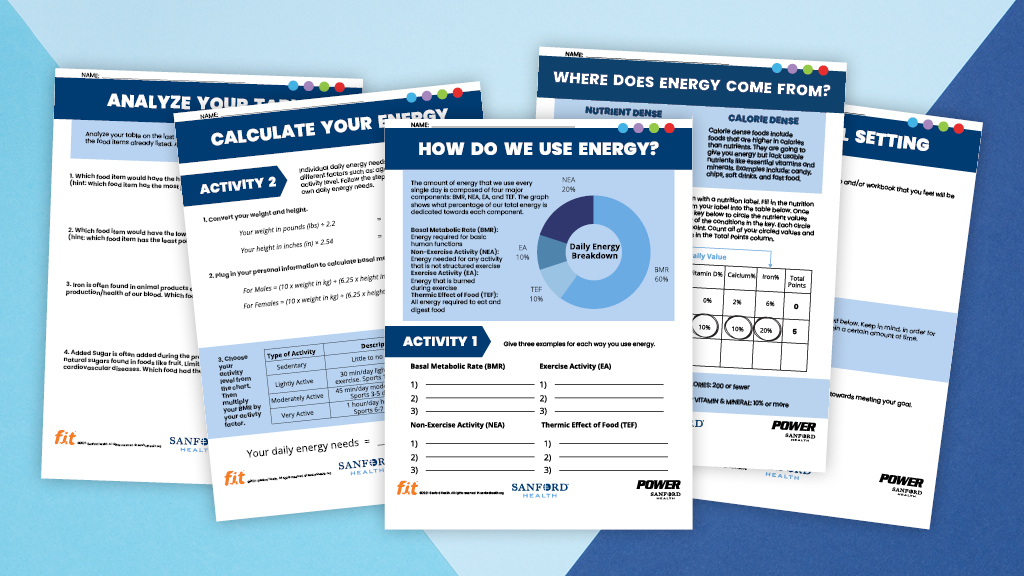 Nutrition Activity Packet | Sanford Fit