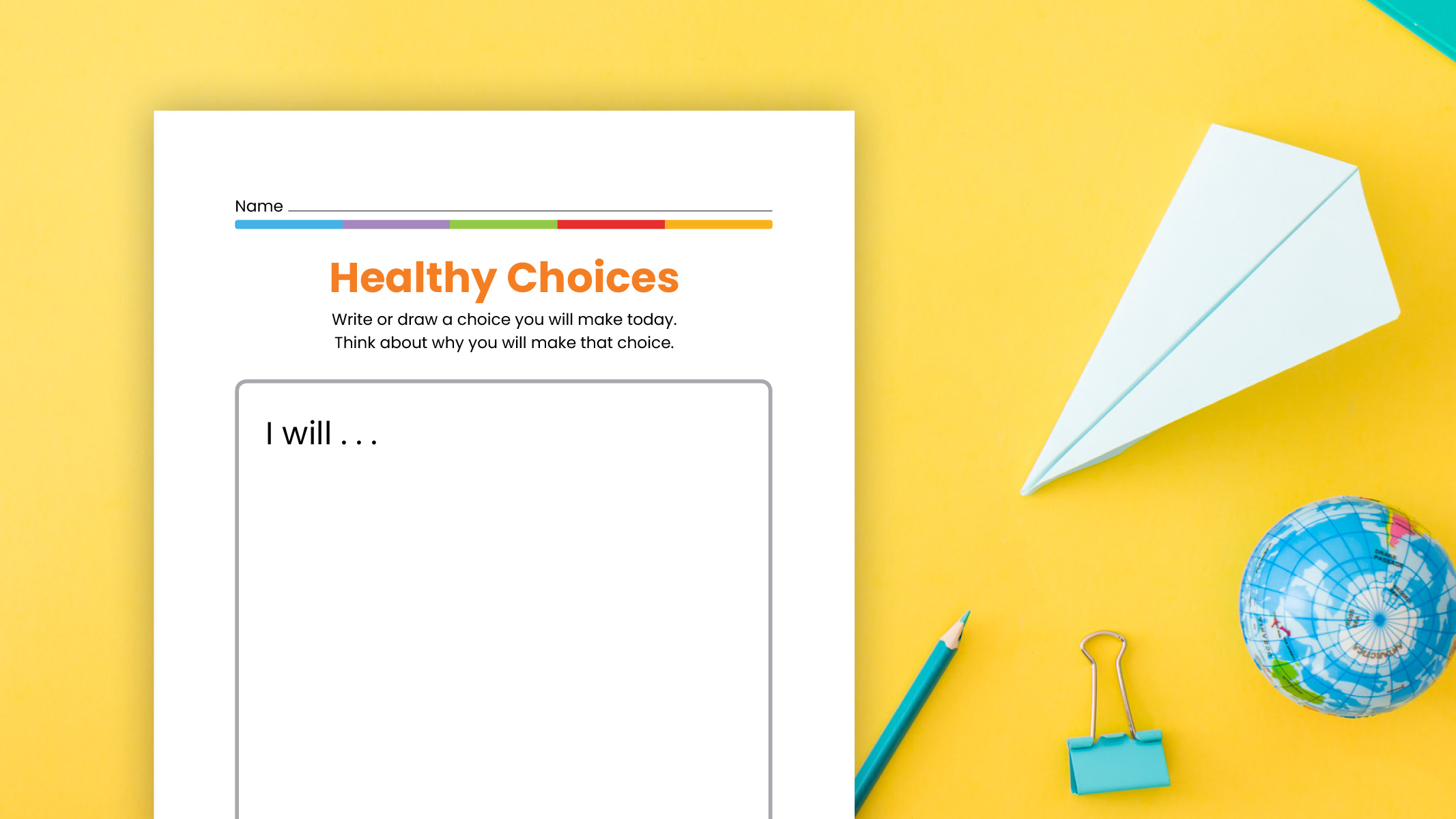 Healthy Choices Activity Sheet | Sanford Fit