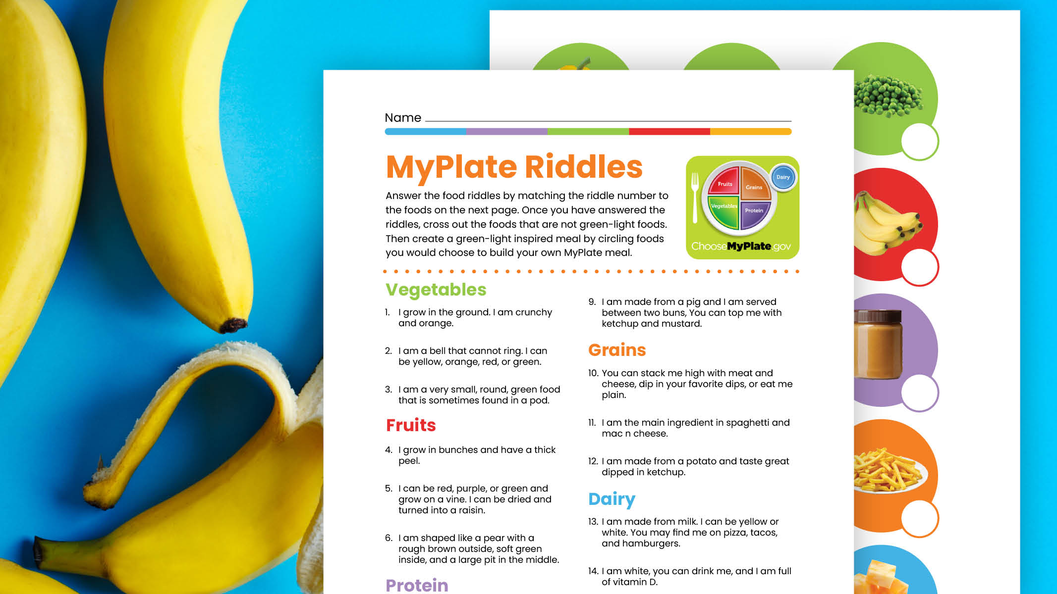 MyPlate Riddles | Sanford Fit