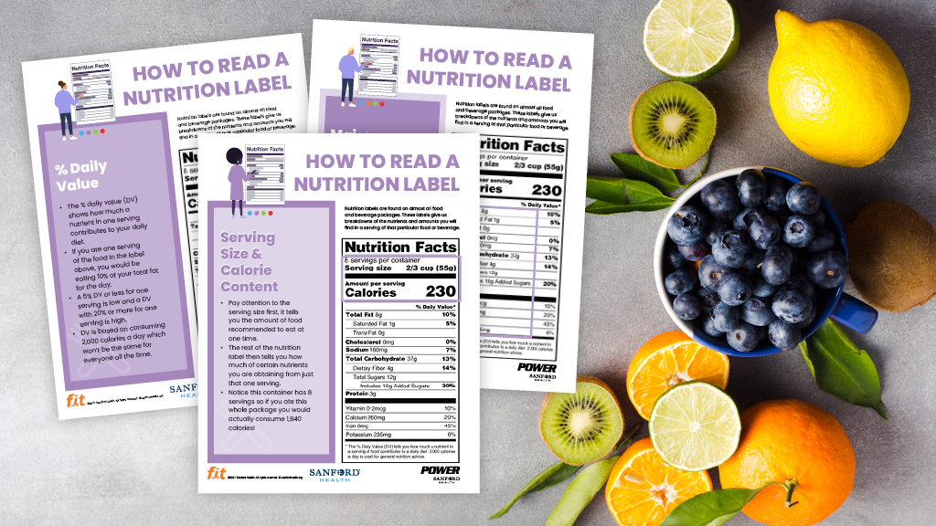 Reading Nutrition Labels Poster Pack | Sanford Fit